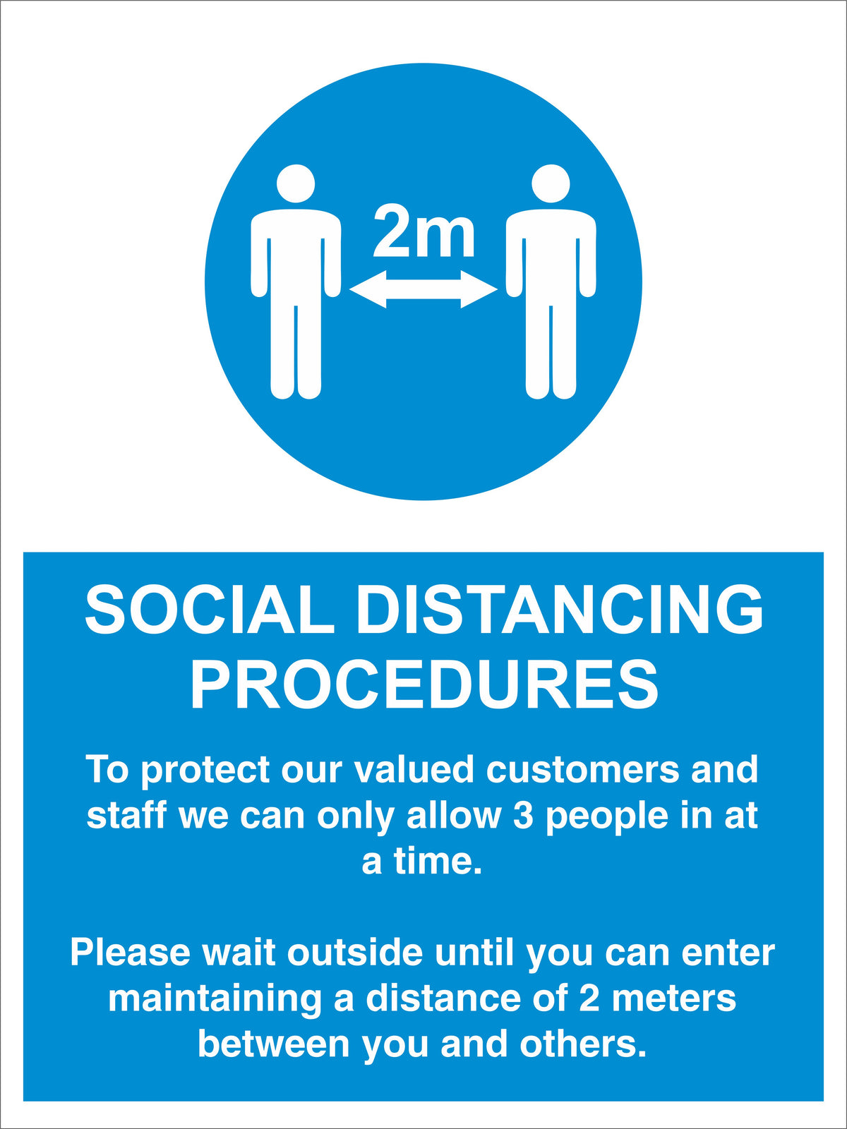 SOCIAL DISTANCING PROCEDURES - ALLOW 3 PEOPLE - COVID 19 SOCIAL DISTAN ...